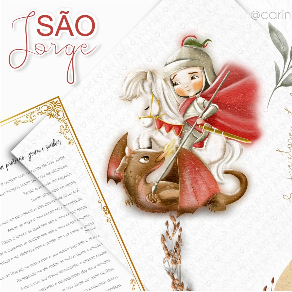 Kit Digital São Jorge (Santinhos) - Carina's Paper Design